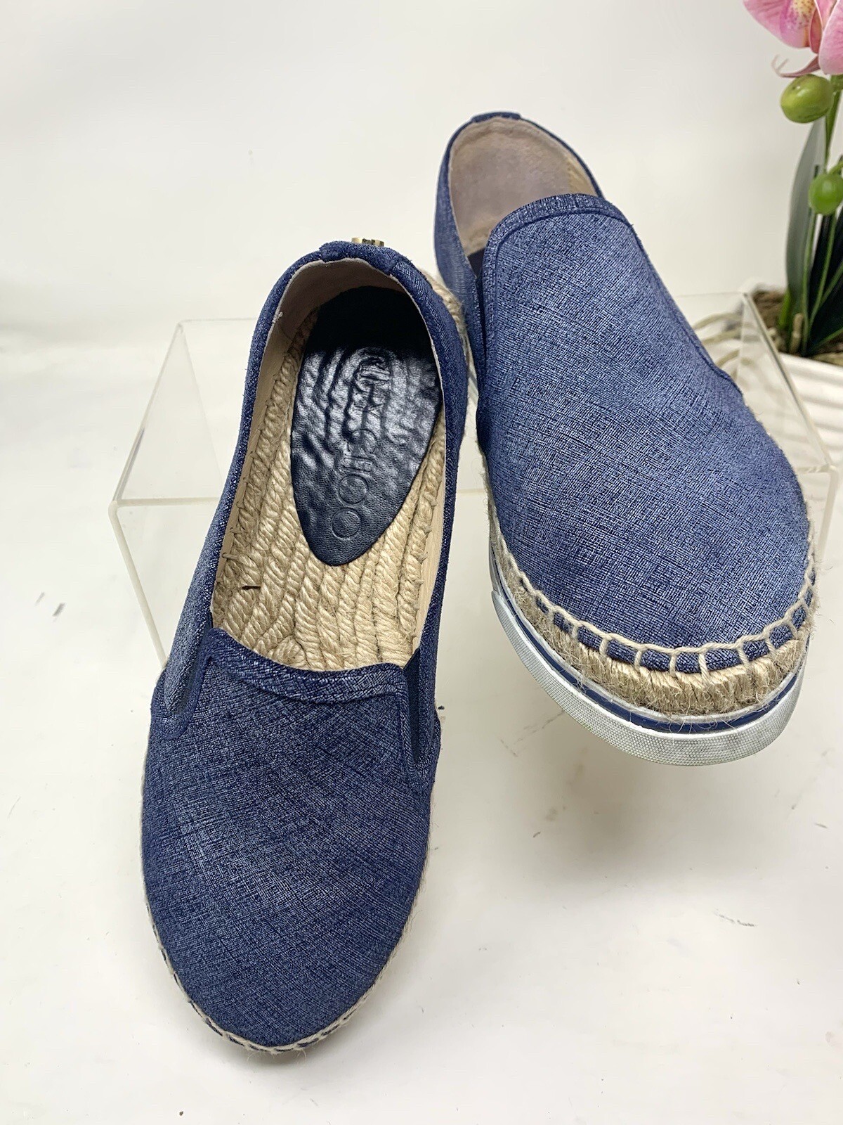Jimmy Choo Dawn Denim Jean Espadrille Slip On Flat Sh… - Gem