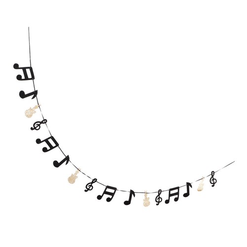 1 Set Music Note Pendant Banner Musical Theme Banner Garland Party ...