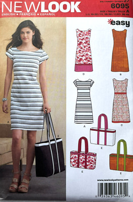 New Look 6095 Pattern for Misses Easy , Assorted Style Dress & Bag ...