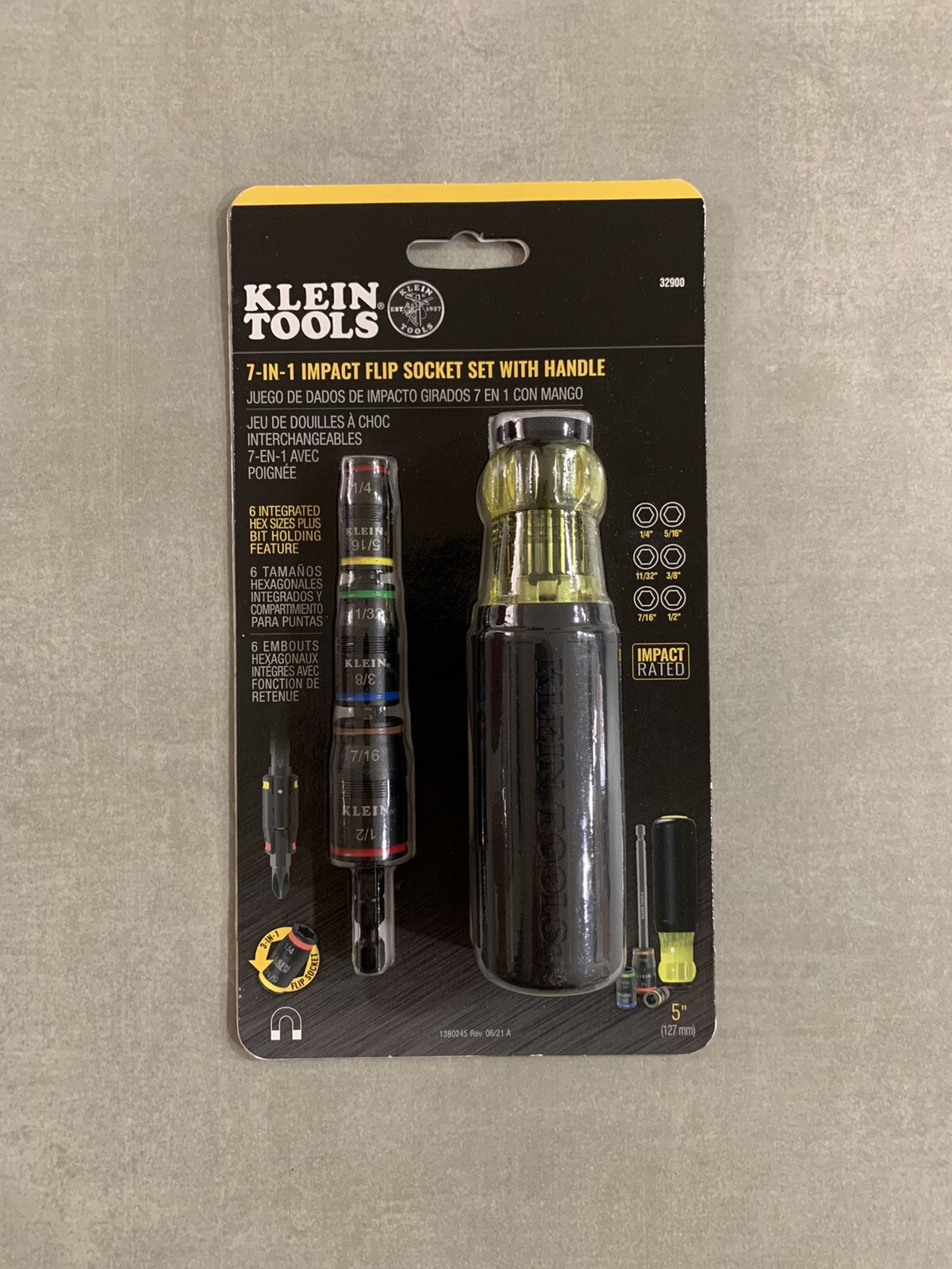 Klein Tools 32900 Impact Flip Socket Set - 7 Piece for sale online | eBay