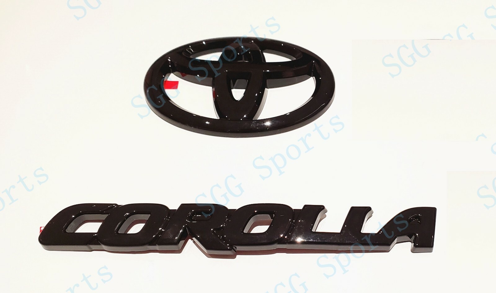 Gloss Black OVERLAY EMBLEM Fit 2020-2025 TOYOTA COROLLA Sedan SE XSE LE ...
