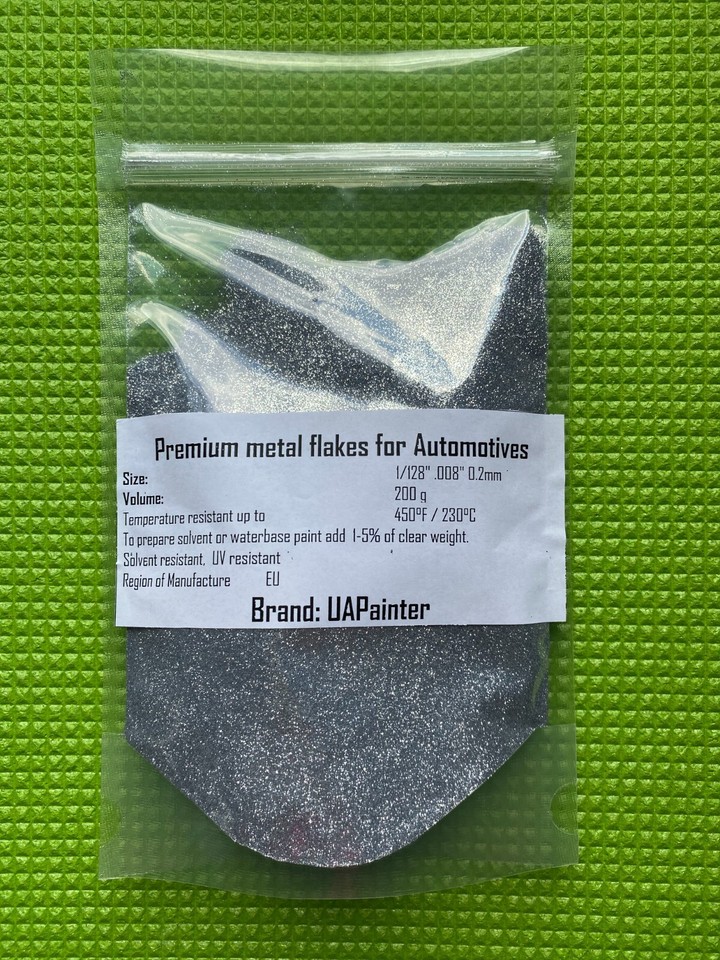 1/2 Pound Premium Chrome Silver Metal Flake .008" Auto Paint Additive ...
