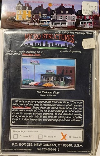 Micro Structures by Miller Engineering HO The Parkway Diner Kit | eBay