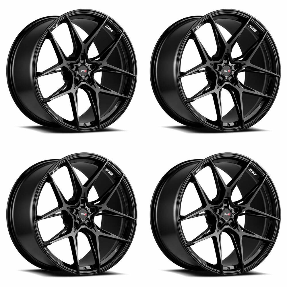 22" Savini SV-F5 Gloss Black 22x9 22x11 Wheels Rims Fits Chevrolet ...