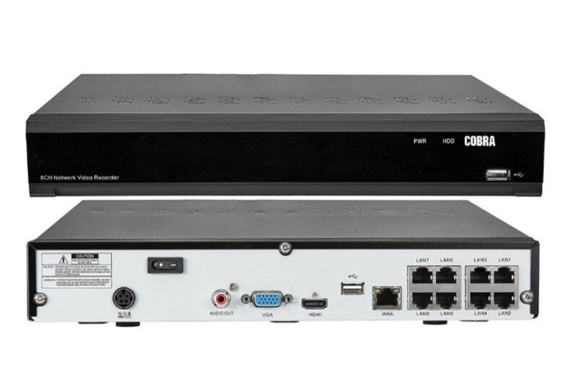 Cobra 63890 8-Channel Security Camera System with 4 HD Cameras for sale ...