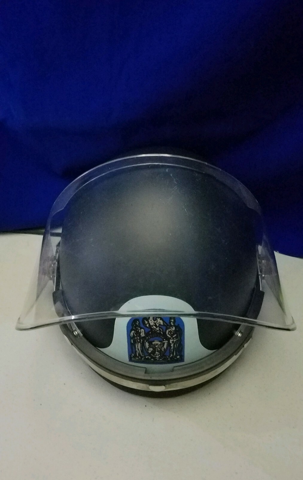 VTG 1970s AS-IS RIOT HELMET NYCPD NYPD REMOVABLE FLIP FACE-SHIELD & DOT ...
