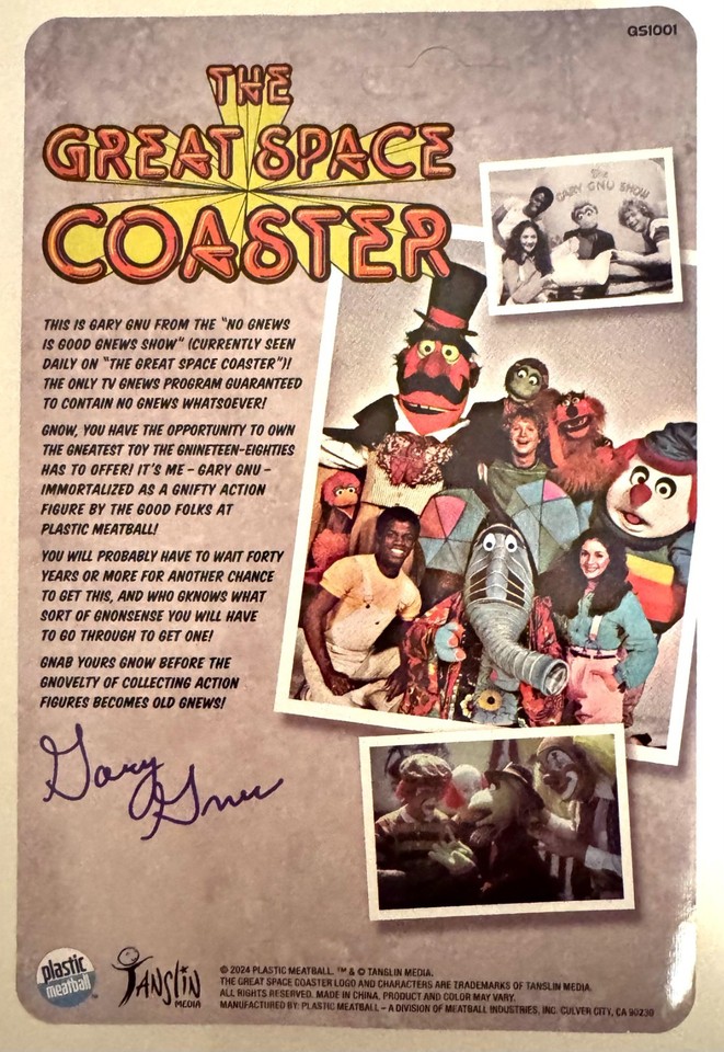 The Great Space Coaster Gary Gnu 80s TV News Action Figure Plastic ...