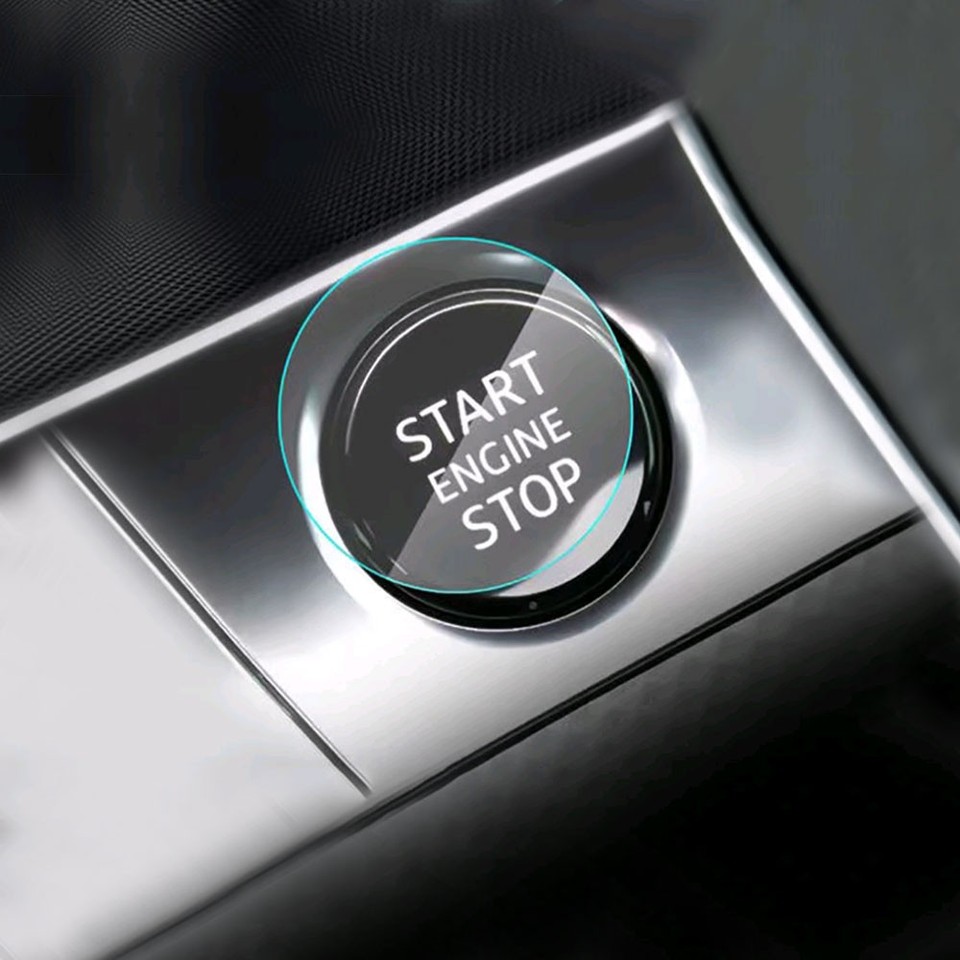 2Pcs Invisible Car Engine Start Stop Button Sticker Protective Cover ...