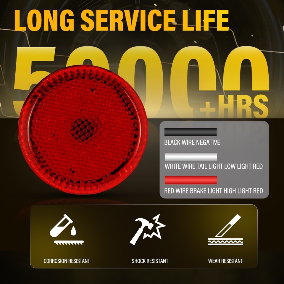 2-20X For 2008-2015 Scion iQ xB Red LED Rear Bumper Reflector Side ...