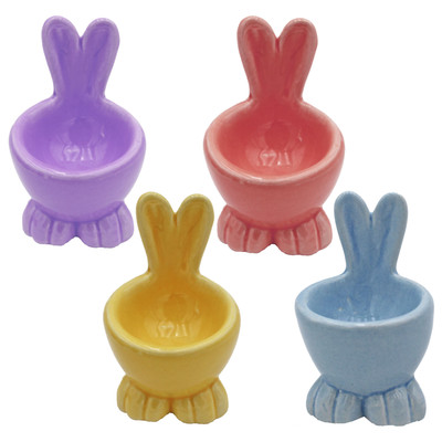 Easter Ceramic Egg Cup with Bunny Ears - Choose Colour | eBay UK