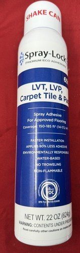 LOT OF 6 (22OZ CANS) SPRAY-LOCK 6500 LVT LVP CARPET TILE & PAD FLOORING ...