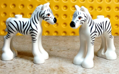 New LEGO Zebra X2 Foal Wild Horse Safari Rescue Animal Lot of 2 Zoo ...