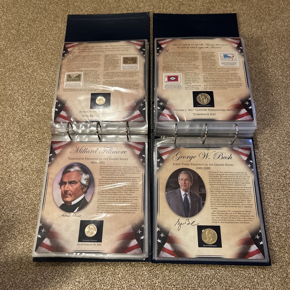 The U.S. Presidents $1 Coin Collection PSC 2-Album Set Complete | eBay