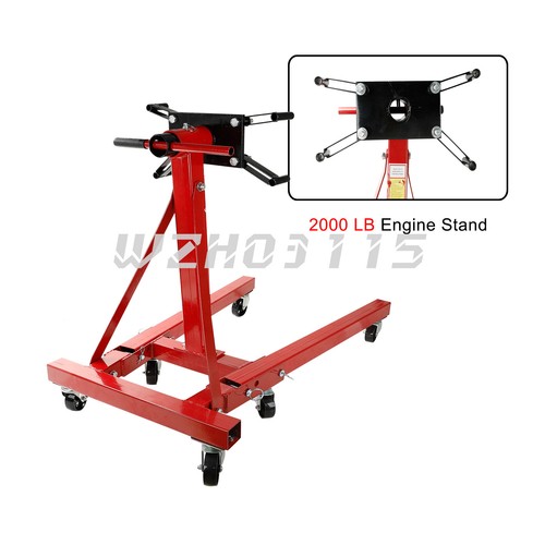 2000 LBS Engine Stand Folding Motor Hoist Dolly Mover Auto Repair Jack ...