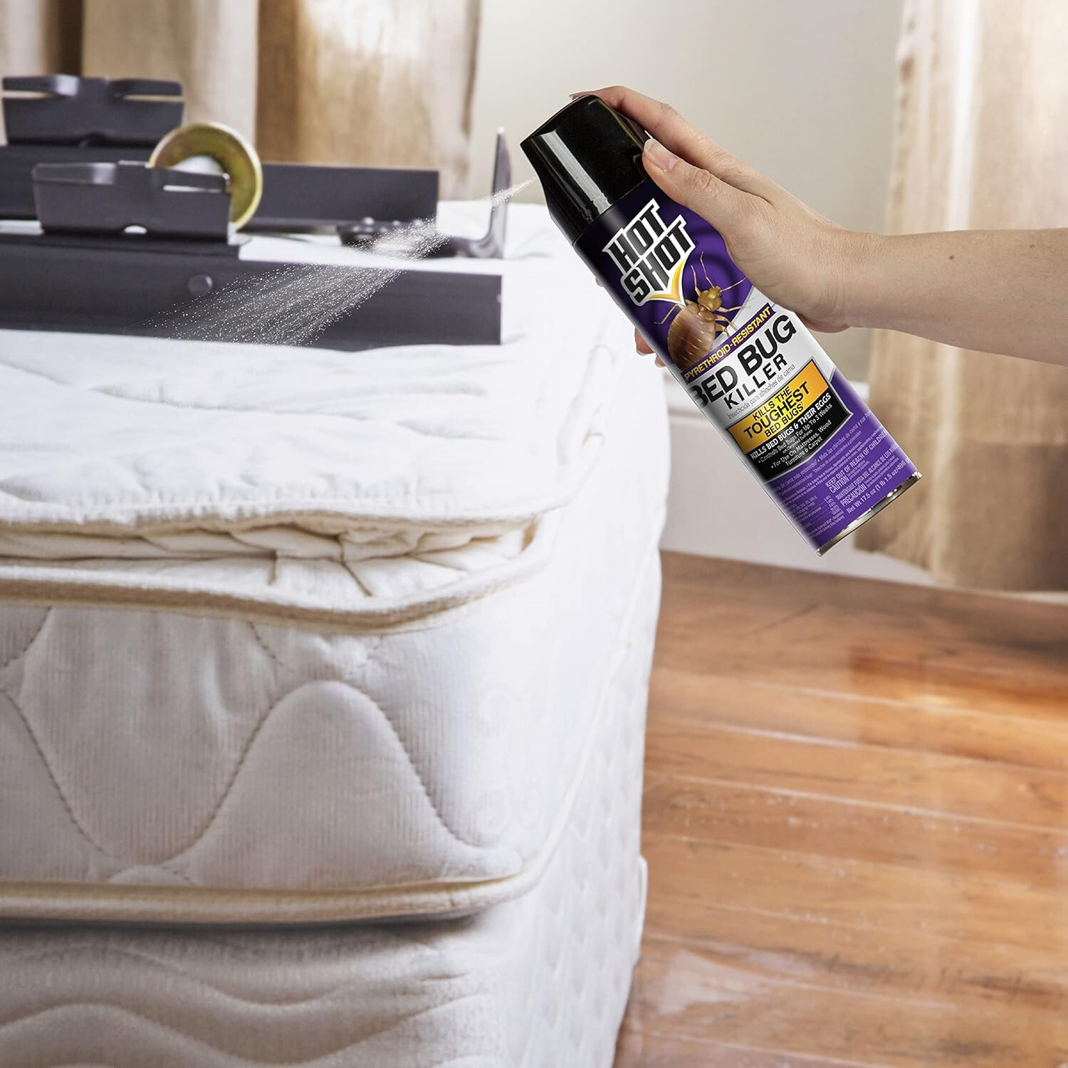 Bed Bug Tick Killer Spray Hot Shot 17.5 oz Flea Bug Insect Aerosol ...