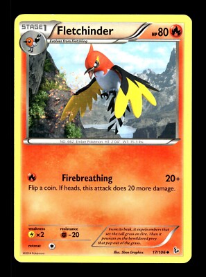 Pokemon XY Flashfire Fletchinder 17/106 | eBay