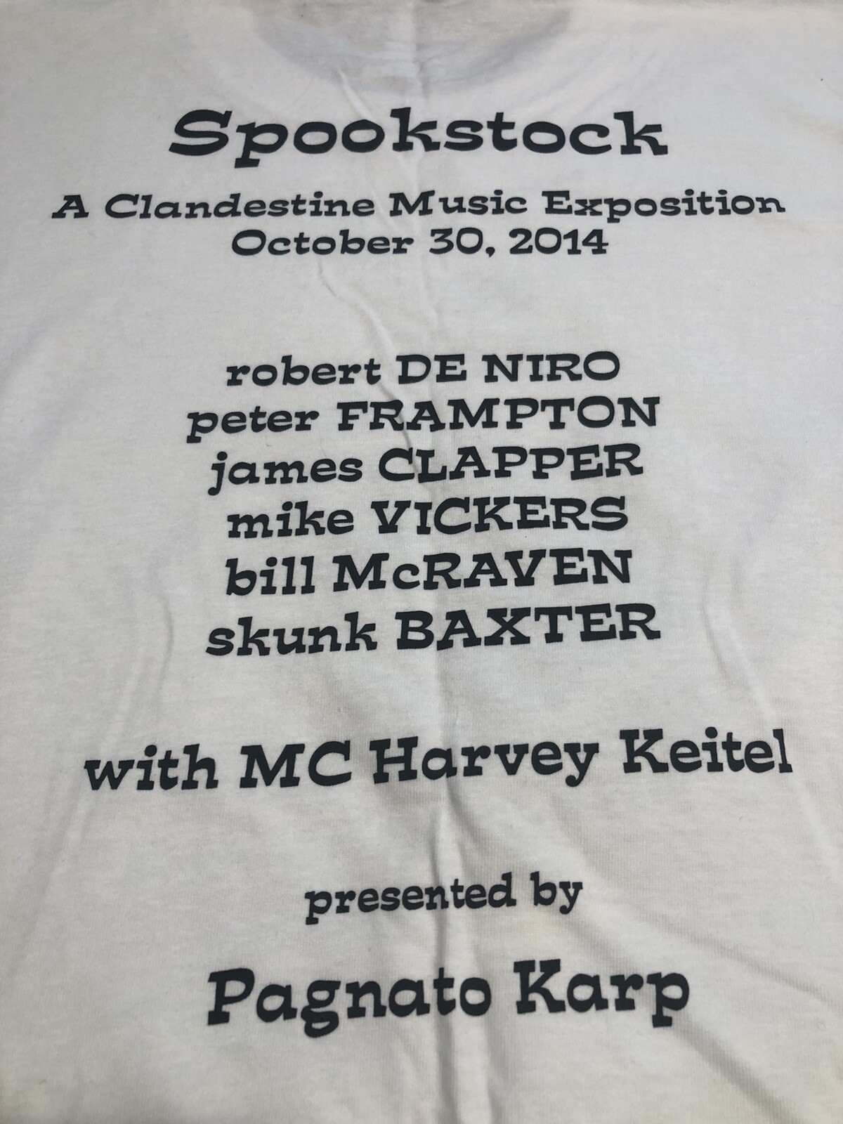 SPOOKSTOCK concert Frampton T-Shirt Men's Medium | eBay