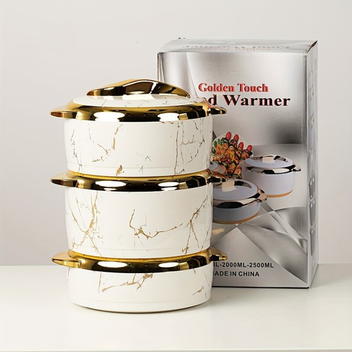 3pcs Food Warmer Set, Ideal for Buffets, Hot Pot, with Lids ...