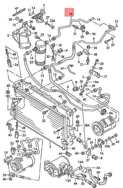 Genuine AUDI VW A4 Avant S4 Quattro Passat refrigerant hose rhd ...