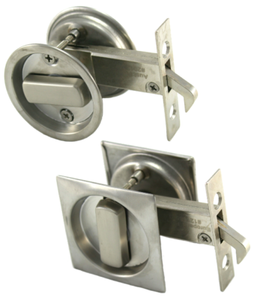 Sliding Bathroom Toilet Door Hook Lock & Release In Satin Stainless Steel