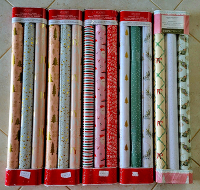 HOLIDAY GIFT WRAP Roobee Cupcakes & Cashmere Triple Roll Sets 30 Sq Ft ...