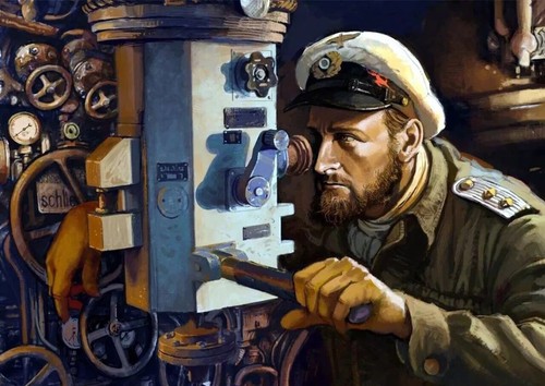 WWII WW2 German Kriegsmarine U-Boat Captain Repro Print Poster | eBay