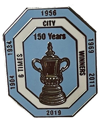 Manchester City 150 Year FA Cup Pin Fan Gifts Enamel | eBay