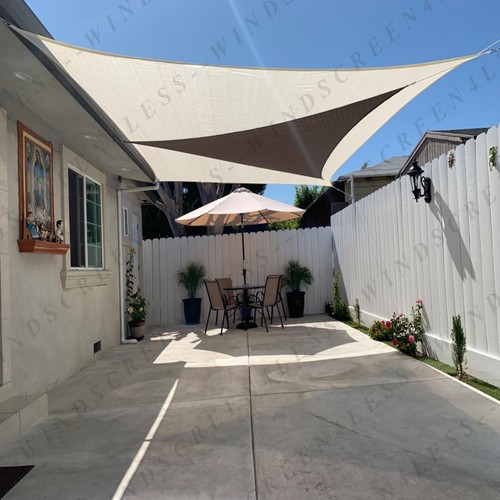 16' Waterproof Shade Sail Triangle Patio Outdoor Garden Sun Canopy ...
