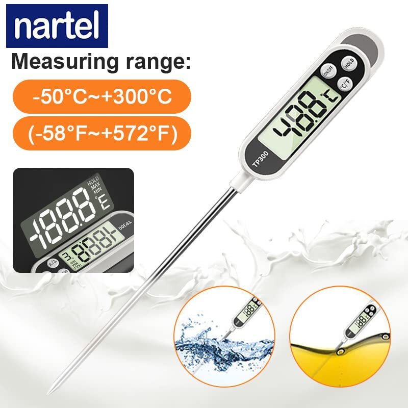Nartel® Cooking Thermometer, Digital Meat Food Thermometer Instant Read ...