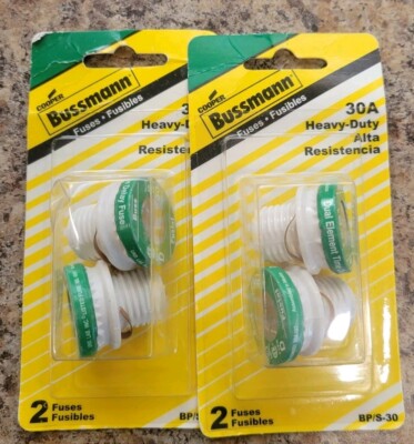 Bussmann BP/S-30 Amp Screw In Fuse (2 Packs Of 2) | eBay