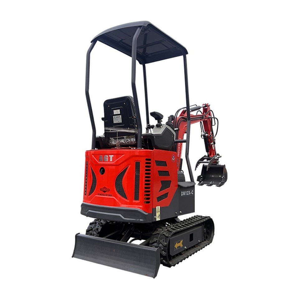 AGT DM12X-C Mini Excavator 13.5HP 1Ton Digger Tracked Crawler B&S Gas ...