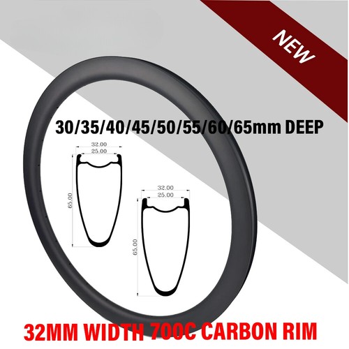 Gravel Bike Wheel 700C Carbon Hook Hookless Tubeless Disc Brake Road ...