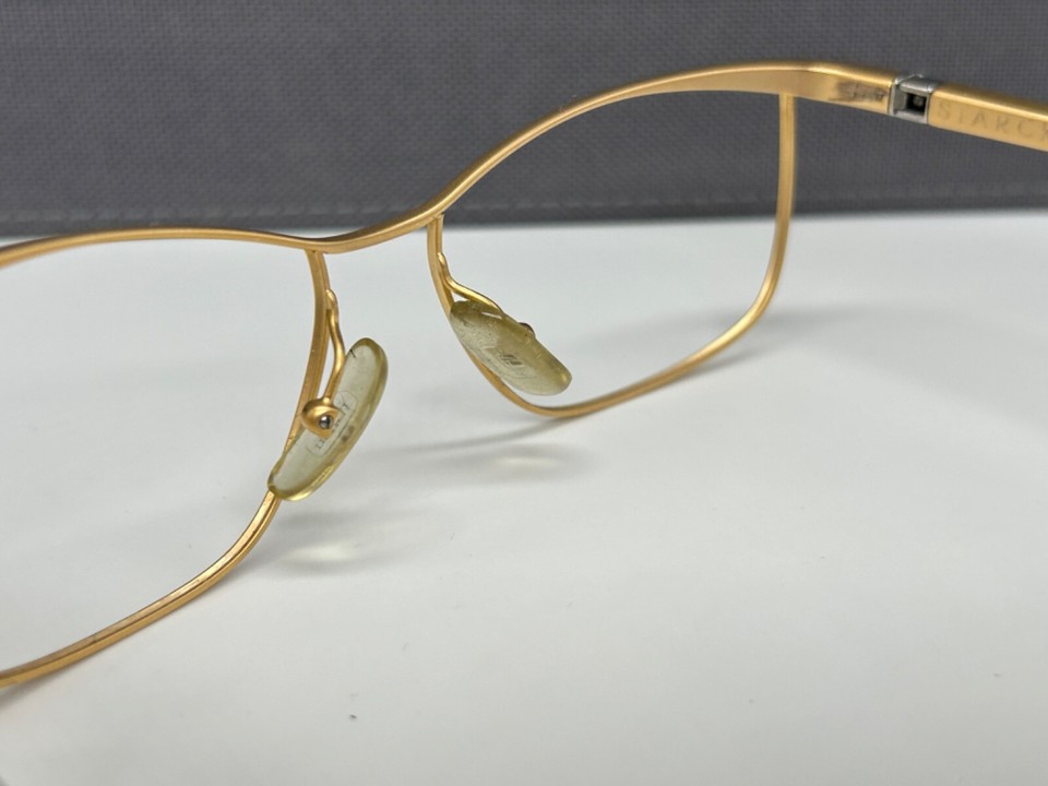Starck Mikli Brille Herren Damen gold Eckig Bioop P303 NP:477€ | eBay