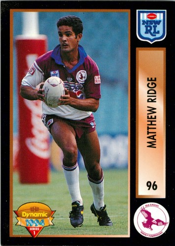 1994 MANLY SEA EAGLES NRL Card MATTHEW RIDGE | eBay Australia