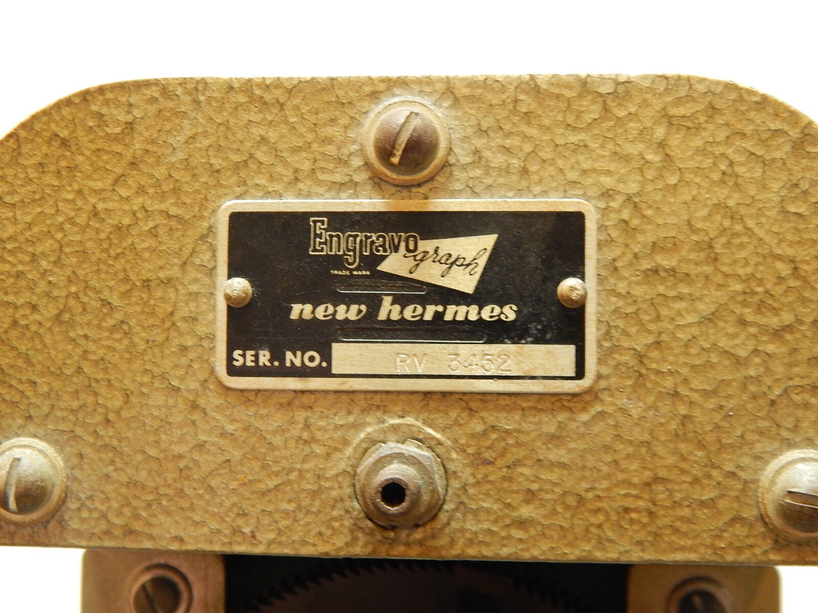 New Hermes Engravograph inside Ring engraver with two sided font disc ...