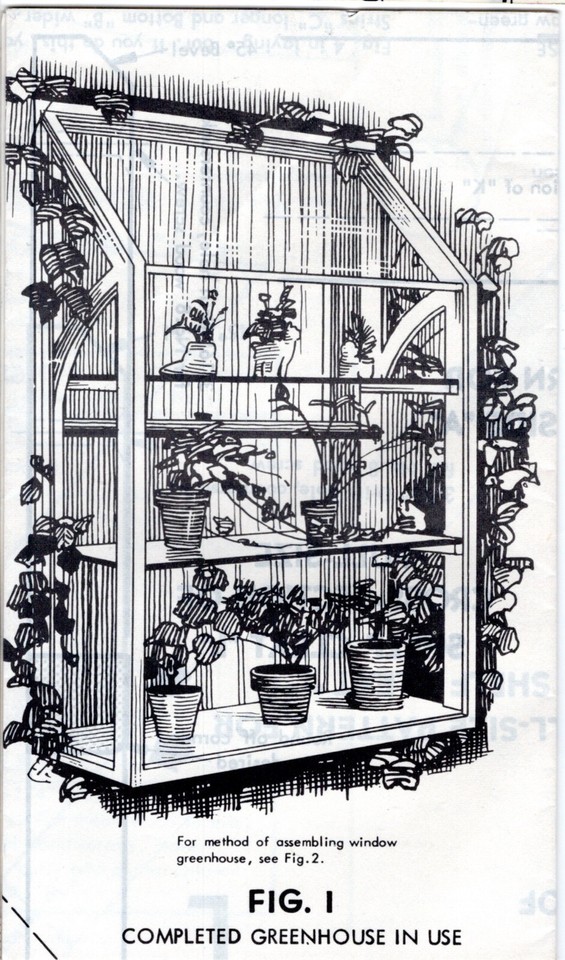 "A Window Greenhouse" Craft Patterns by A. Neely Hall # 325-A Repl ...