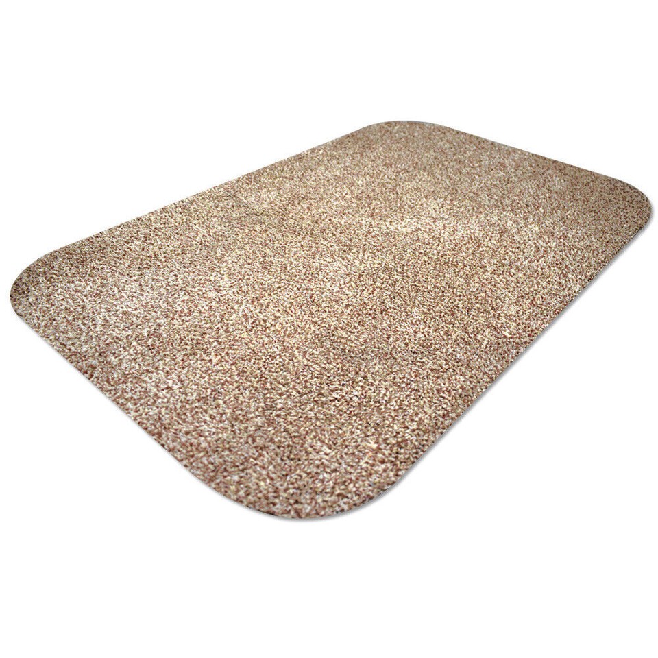 Dirt Stopper Beige/Gold Barrier Door Mats Anti-Slip Absorbent Washable ...