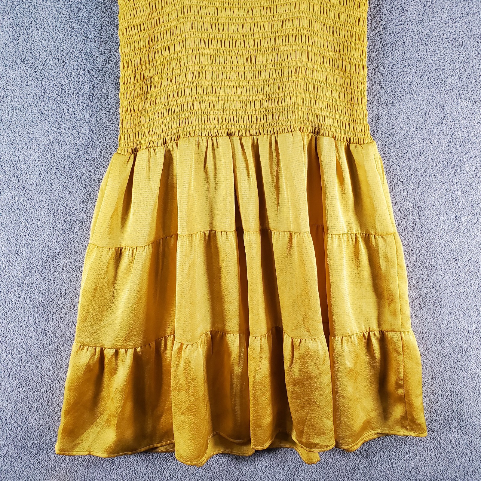 SEED Heritage Dress Womens 10 Yellow Fit Flare Sleeve… - Gem