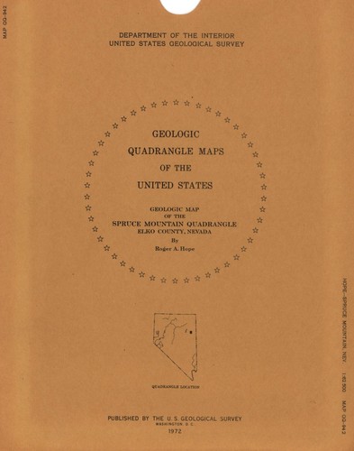 USGS Geologic Map: Spruce Mountain Quadrangle, Elko County, Nevada | eBay
