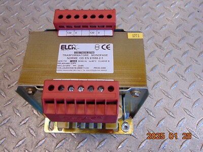 ELCA TM210-22768 1 kVA TRANSFORMER PRI: 400/460V SEC: 2x120V 61558-2-1 ...