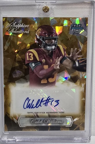 2023 Bowman University Sapphire Caleb Williams RC Selections Auto /50 ...