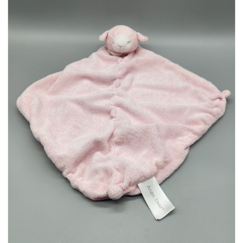 Angel Dear Pink Lamb Sheep Security Blanket Baby Lovey Plush White ...
