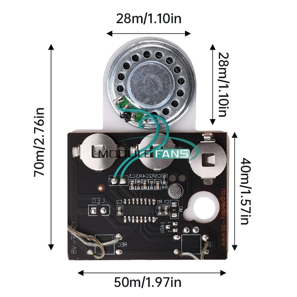 30s Recordable Voice Chip Sound Module Musical DIY Greeting Card Music ...