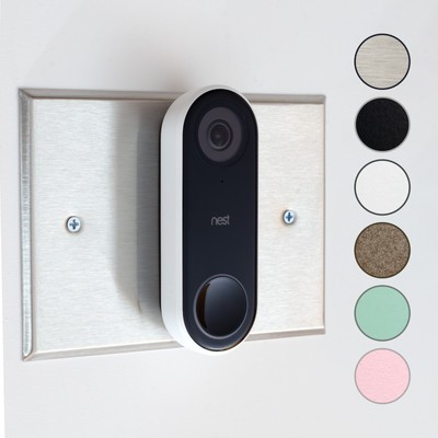 Horizontal Wall Plate for Nest Hello Video Doorbell - STAINLESS - 6 ...