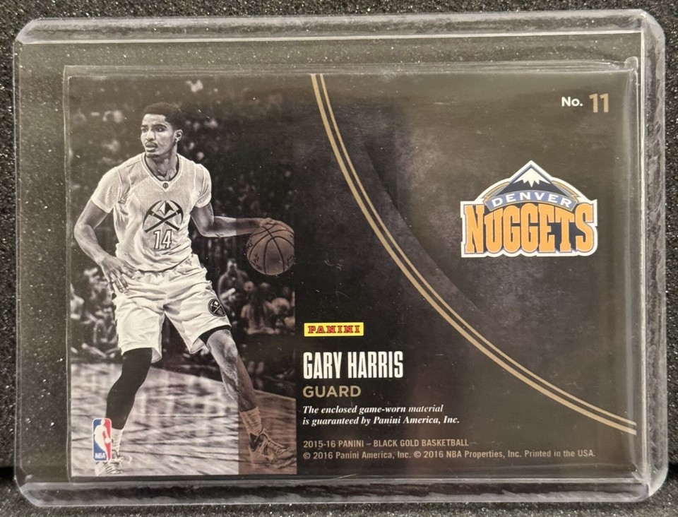 2015-16 Black Gold GOLDEN OPPORTUNITY MEMORABILIA 181/199 Gary Harris ...
