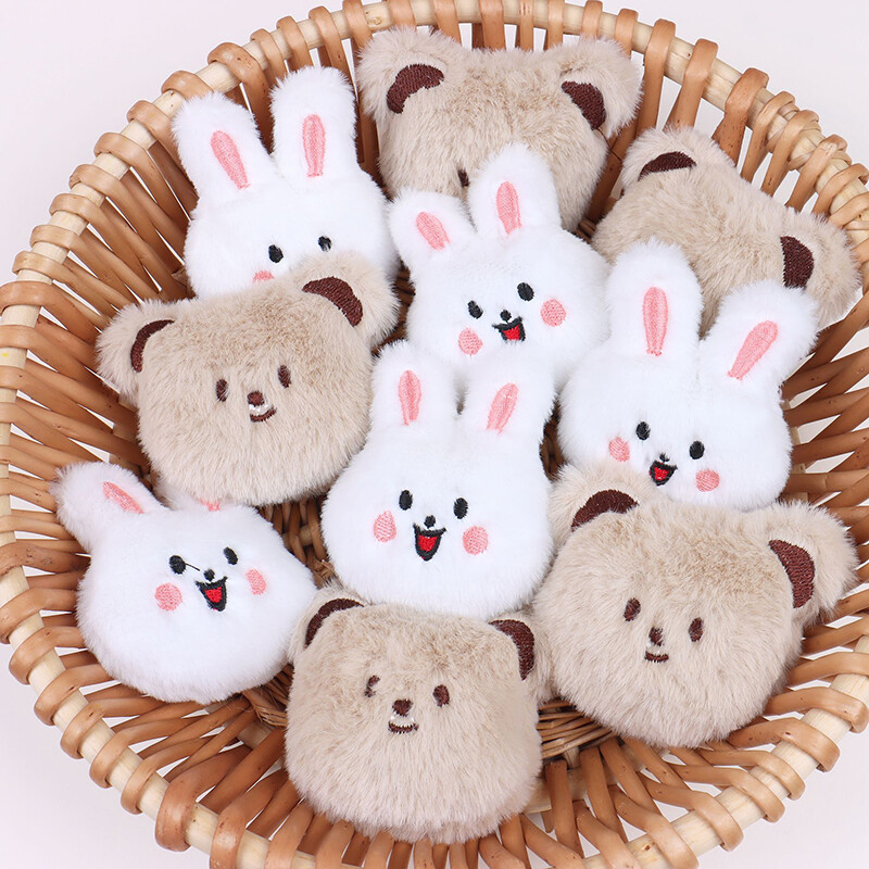 Nerdy Bear Happy Rabbit Cartoon Plush Doll Brooch Student School Bag ...
