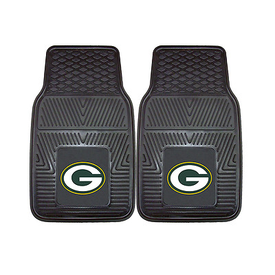 Football Green Bay Packers Floor Mats Heavy Duty Front Pair Universal ...