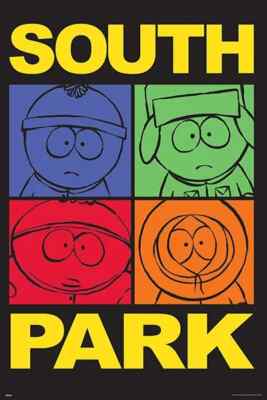 SOUTH PARK COLOR QUAD 24X36 POSTER COMEDY CENTRAL TV SERIES STAN KENNY ...