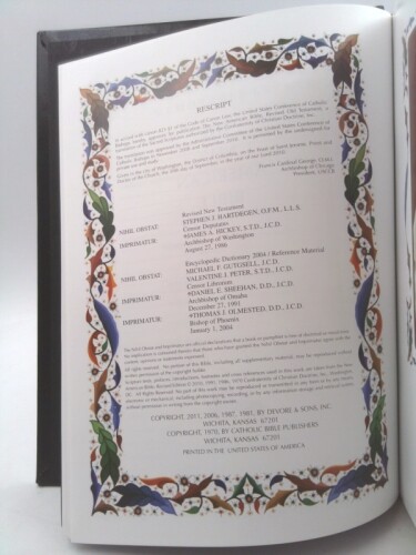 Fireside Signature Edition - Catholic NABRE (Black) (Rev Ed) | eBay