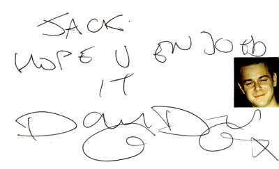 Danny Dyer Signed Auto 3x5 Index Card Football Factory | eBay